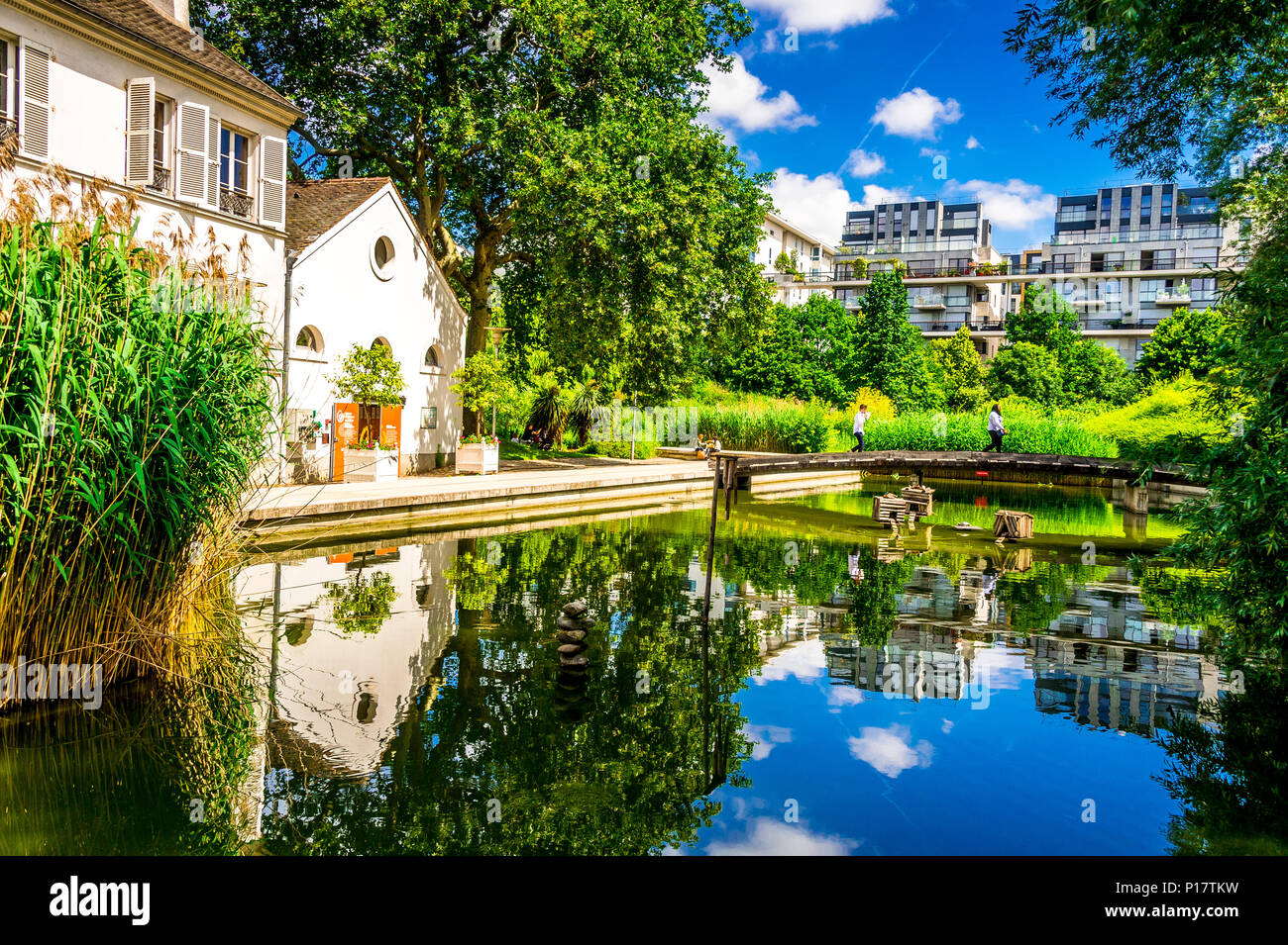Parc de Bercy is a large and varied park in Paris, France Stock Photo ...