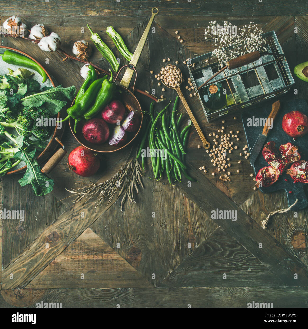 Flat lay food ingredients hi-res stock photography and images - Alamy