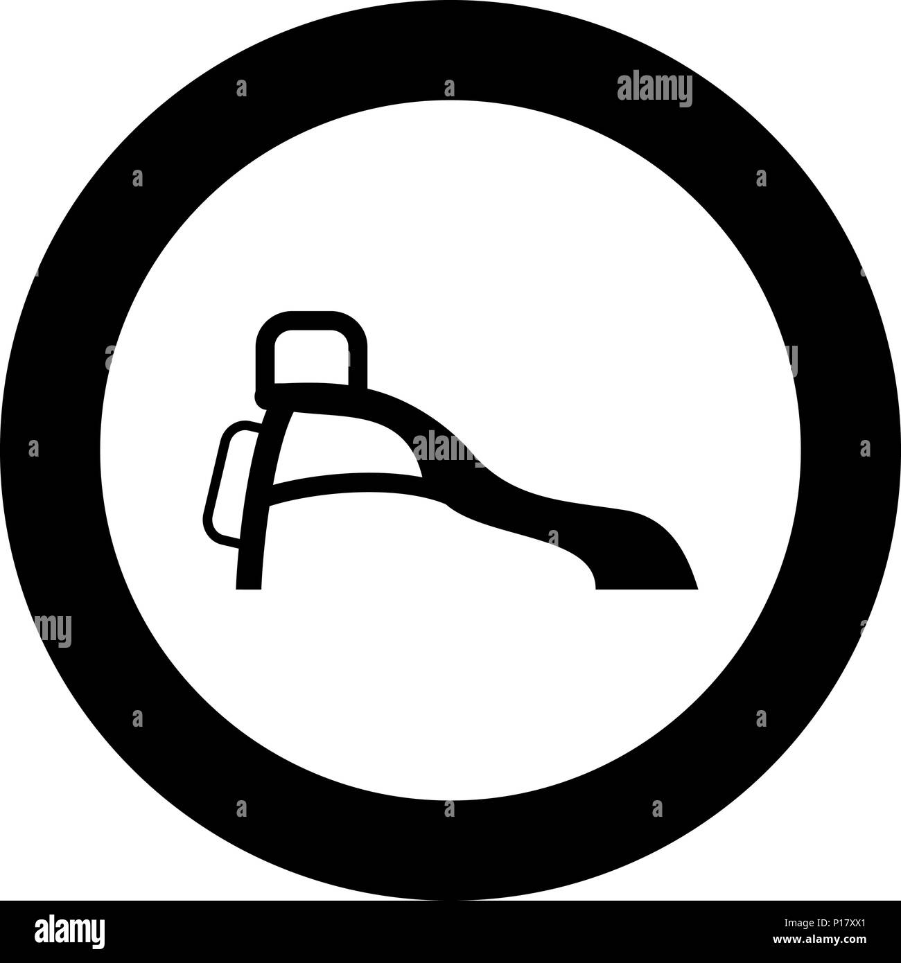 Slide for kids icon black color in circle round vector I Stock Vector ...