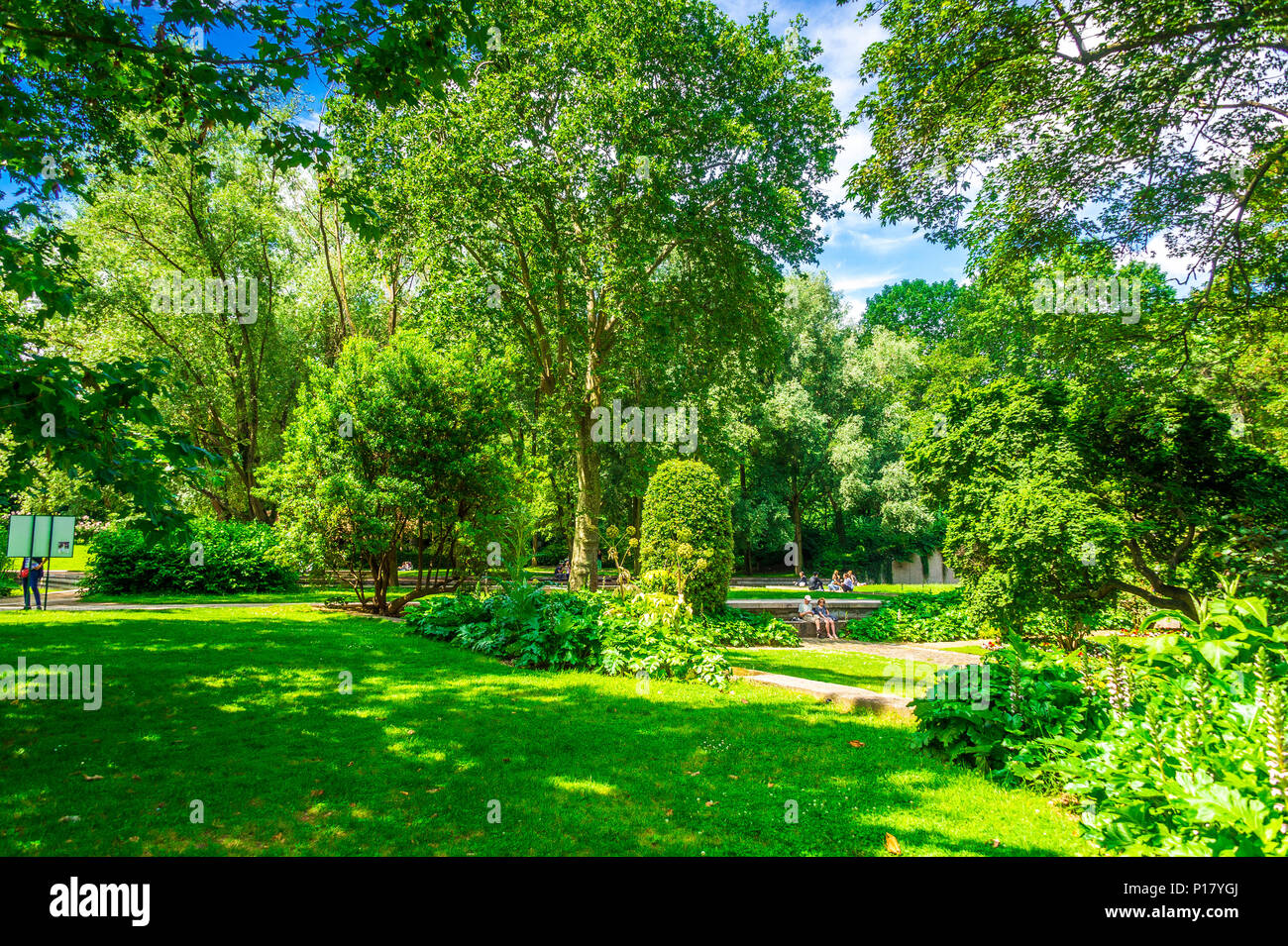Parc de Bercy is a large and varied park in Paris, France Stock Photo ...