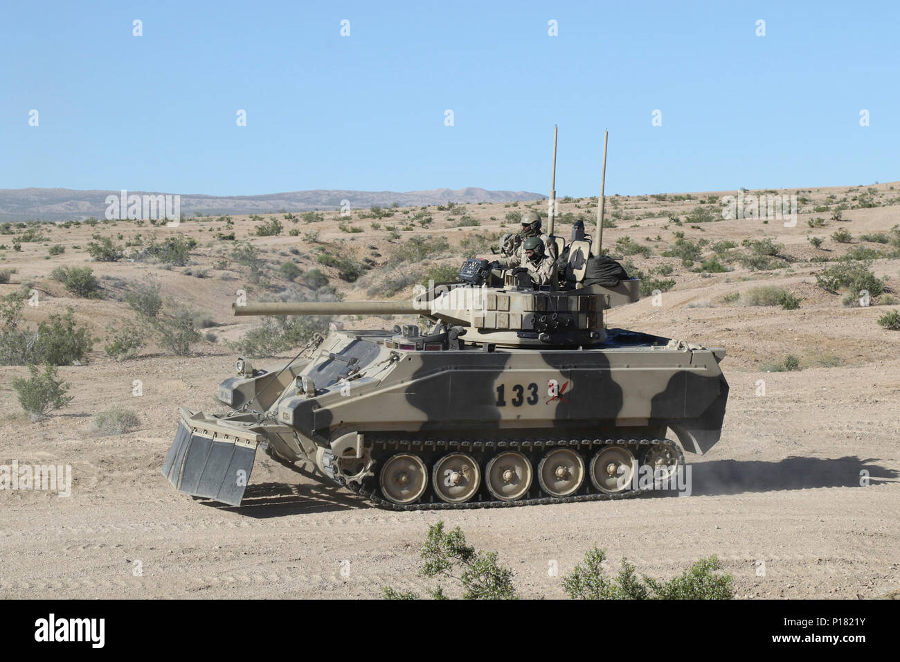 FORT IRWIN, Calif. – A Main Battle Tank from Coldsteel Troop, 1st ...