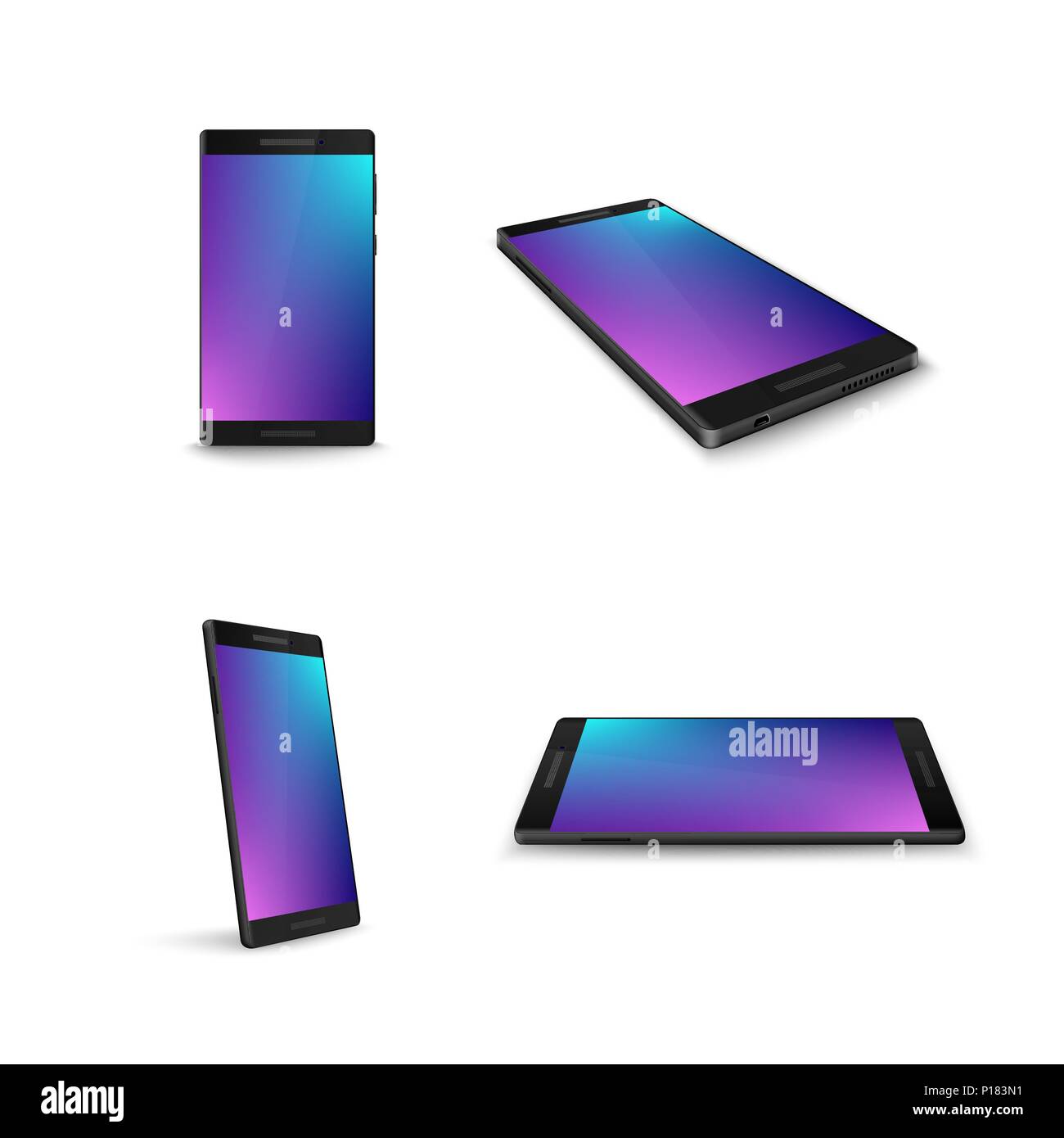 Mobile smart phone on Stock Vector Images - Alamy