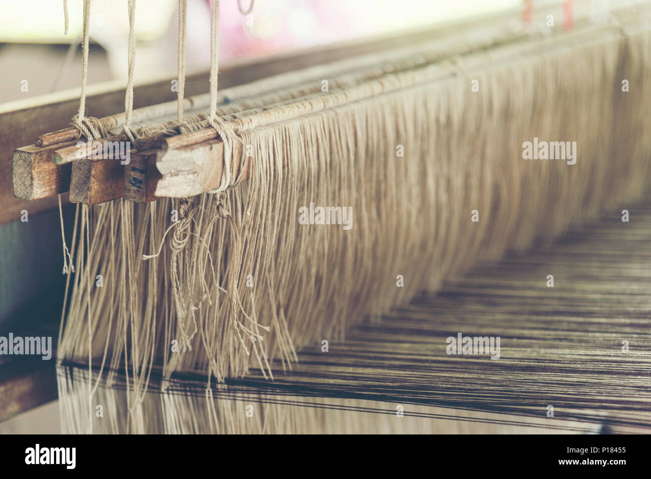 Closeup Image Old Weaving Loom High Resolution Stock Photography and ...