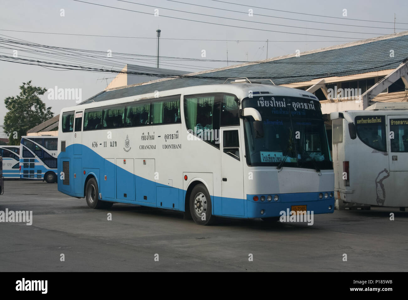 CHIANG MAI, THAILAND - OCTOBER 15 2011: A Suksa tour Bus company route ...