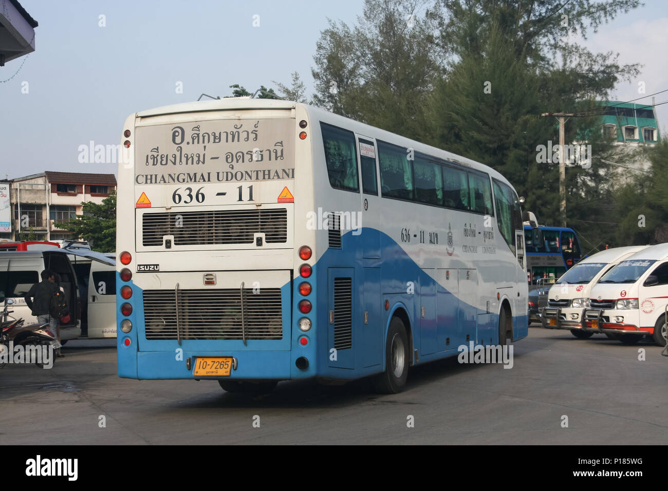 CHIANG MAI, THAILAND - OCTOBER 15 2011: A Suksa tour Bus company route ...