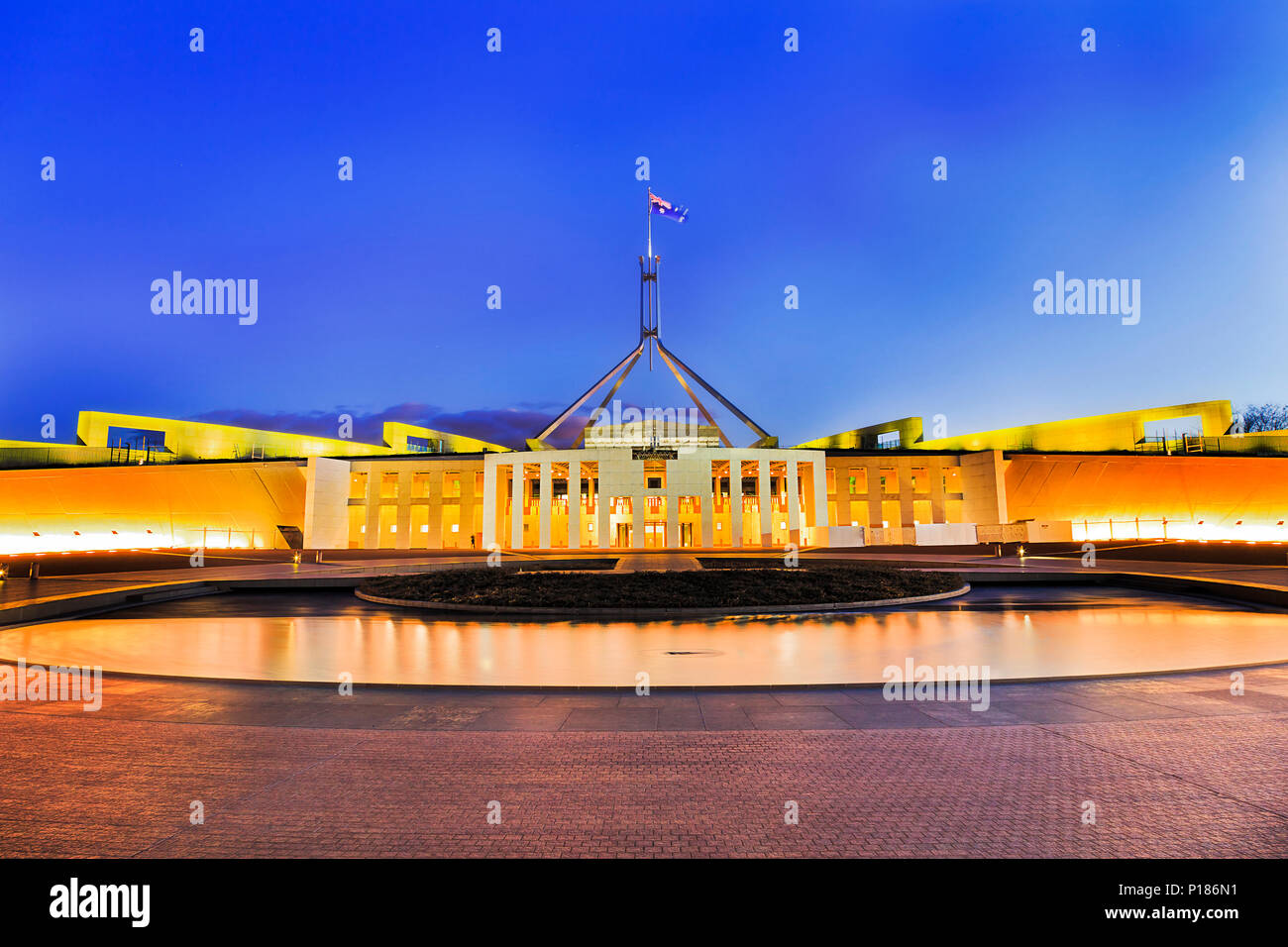 Parliament house canberra sunset hi-res stock photography and images ...