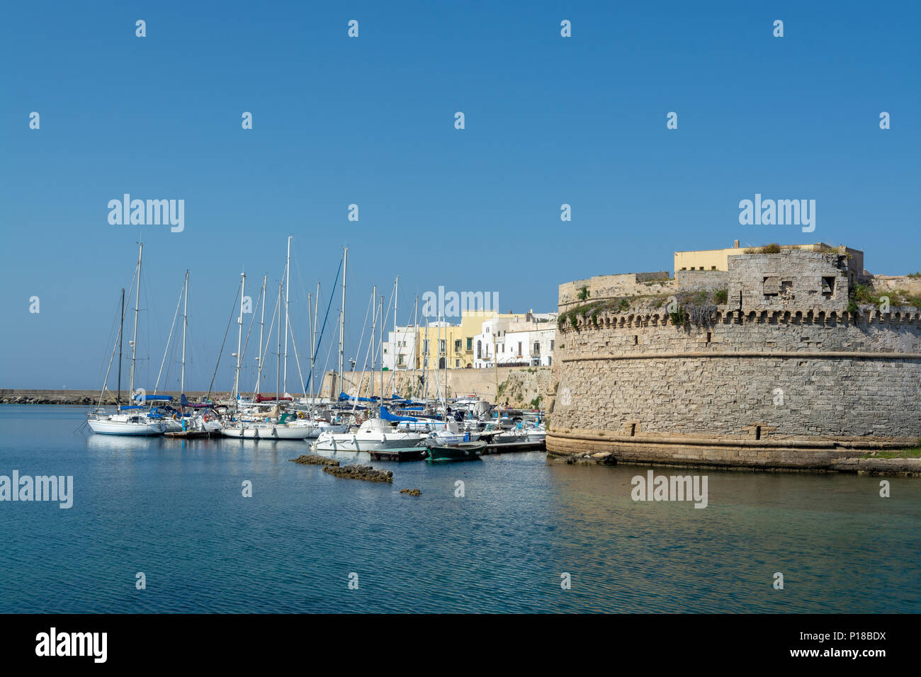 Old sea port of Gallipoli, Apulia, Italy, famous vacation destination ...
