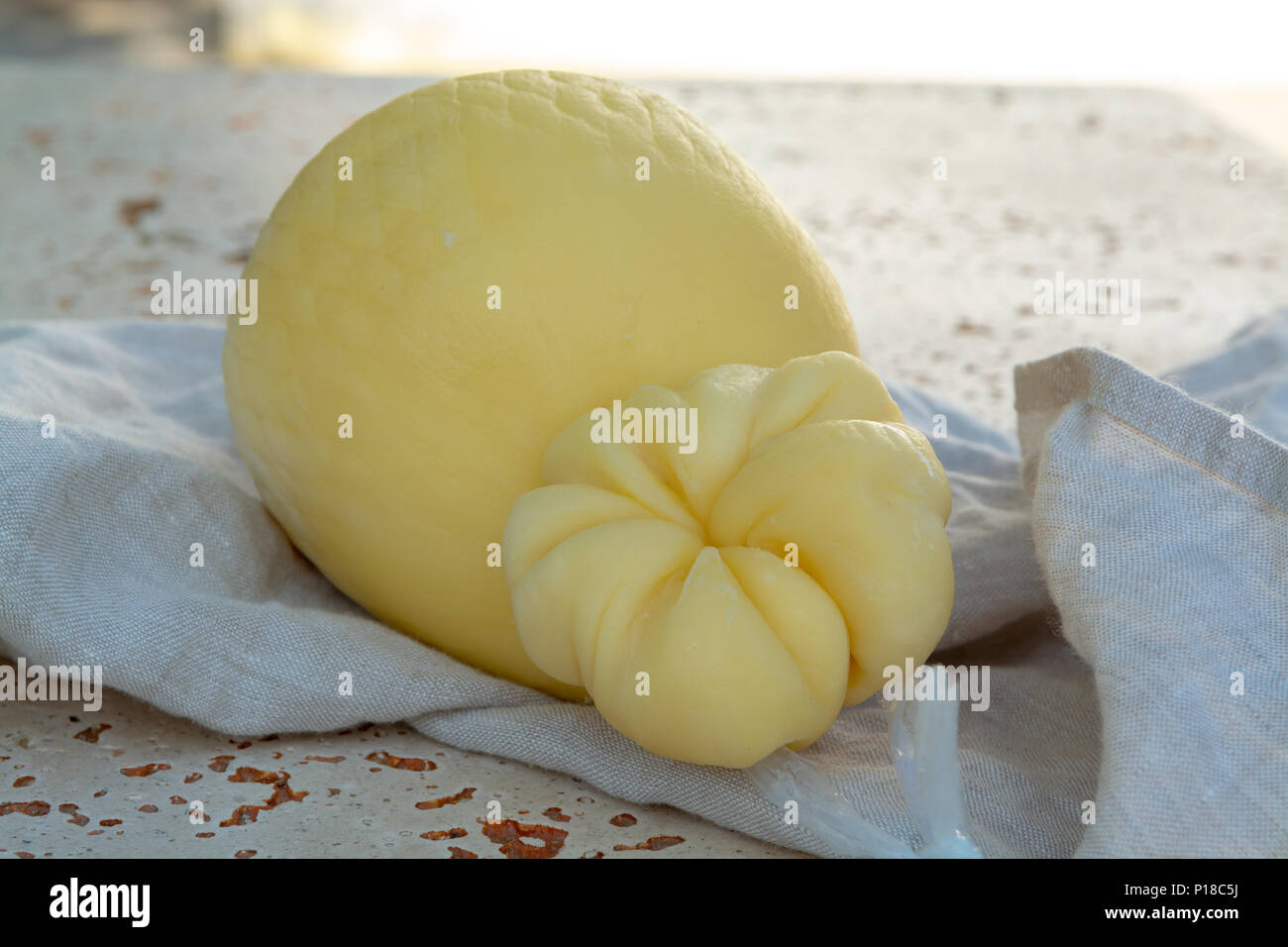 Fresh South Italian traditional cow or cow and sheep semi-soft cheese ...