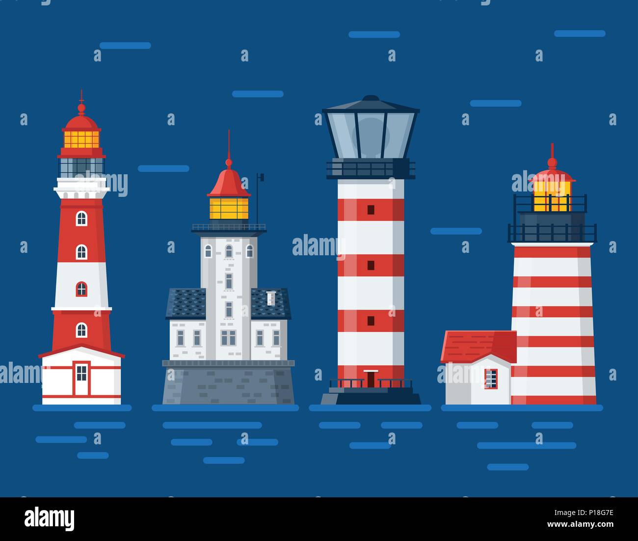 Red navigation lamp Stock Vector Images - Alamy