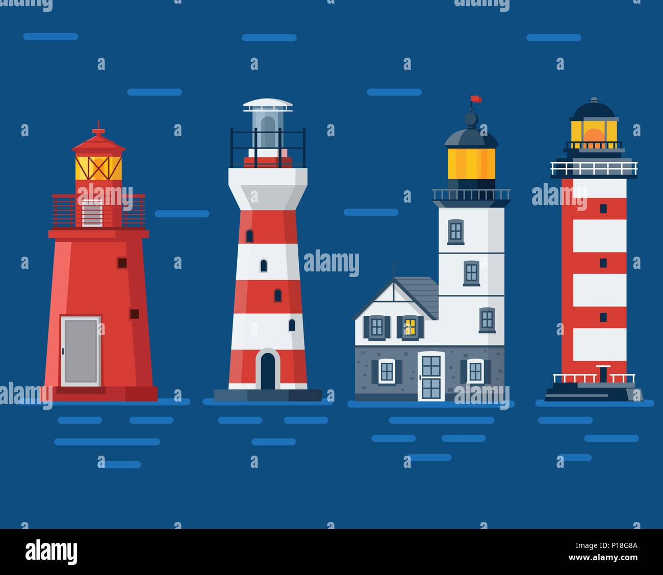 Red navigation lamp Stock Vector Images - Alamy