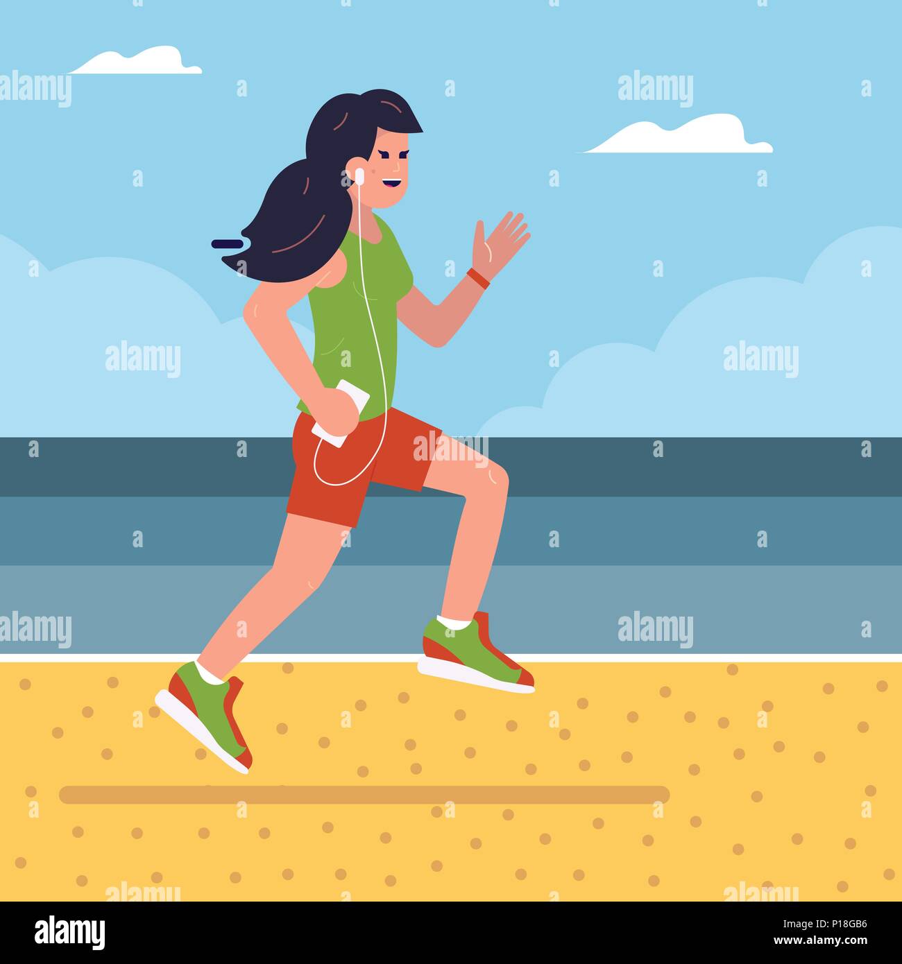 Jog beach Stock Vector Images - Alamy