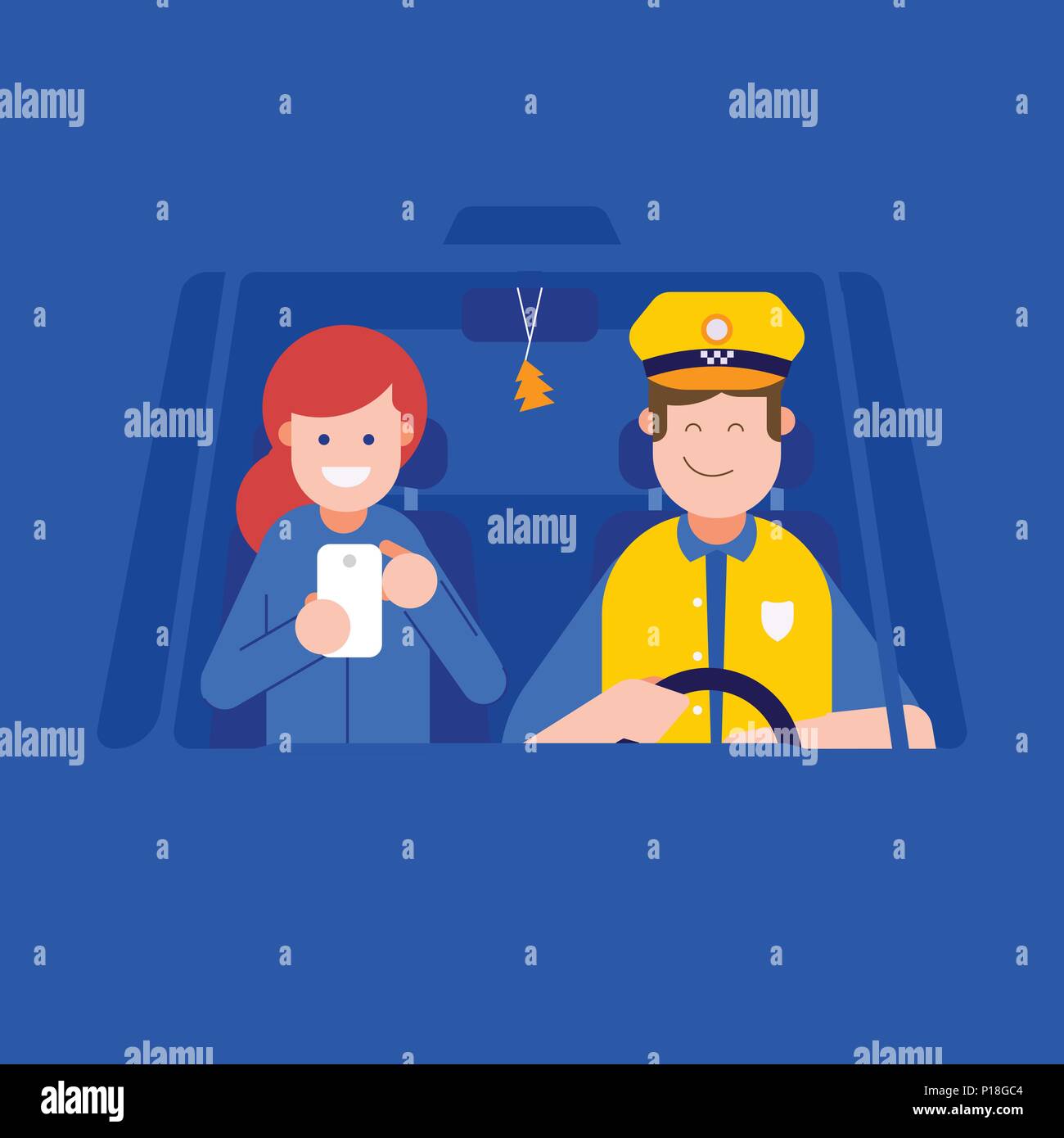 Taxi driver female Stock Vector Images - Alamy