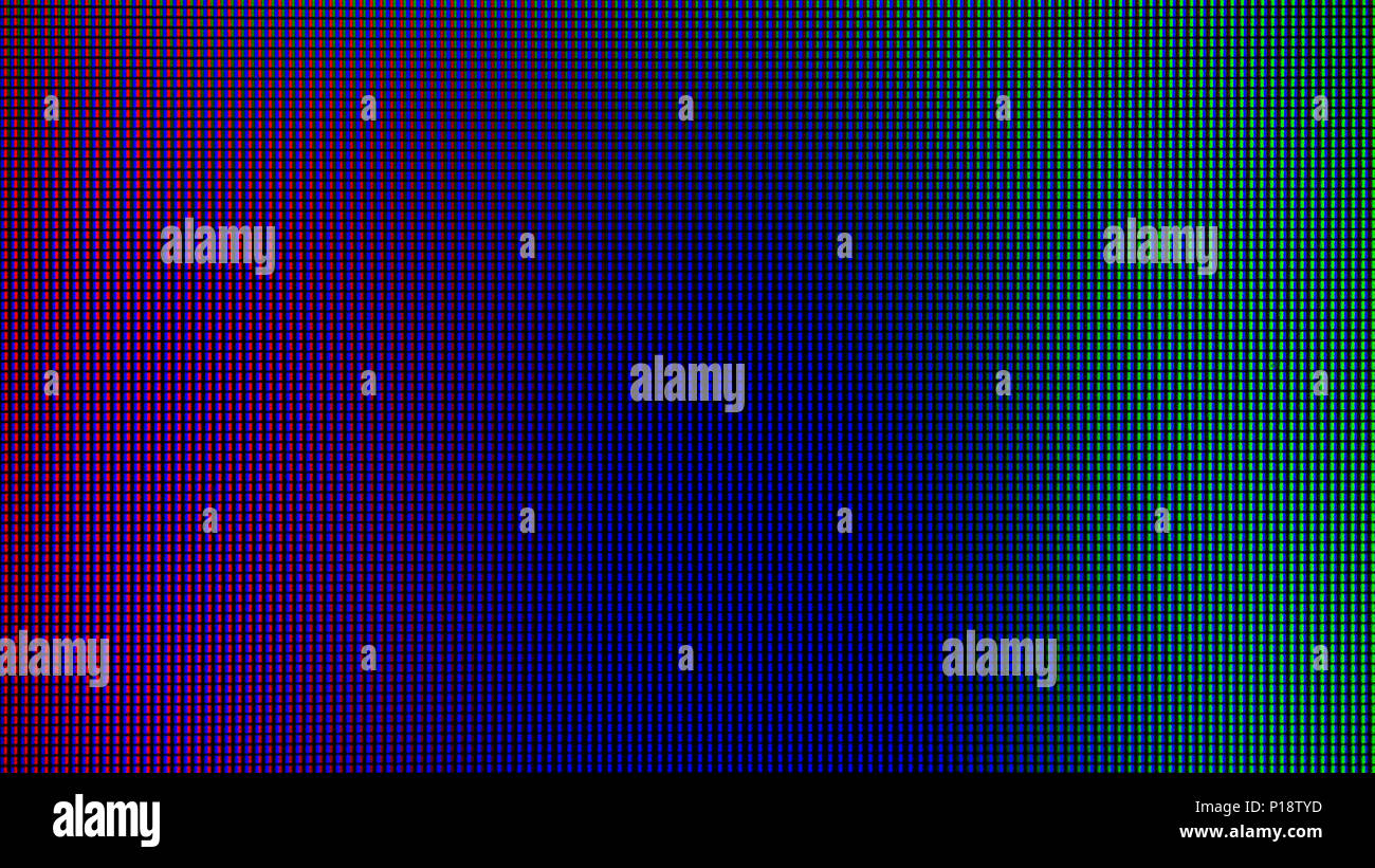 LED lights from computer monitor screen display panel for graphic ...