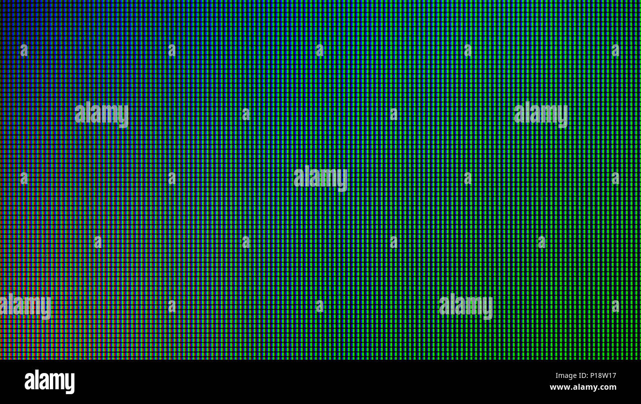 LED lights from computer monitor screen display panel for graphic ...