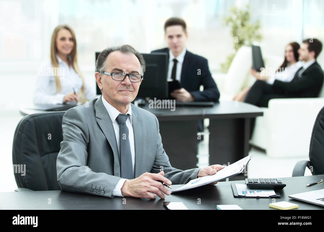 Professional man working documents hi-res stock photography and images ...