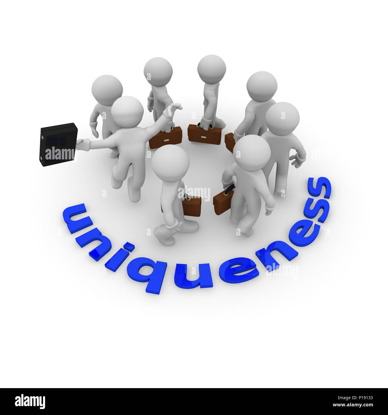 Motivated small business character jumping high with powerful attitude ...