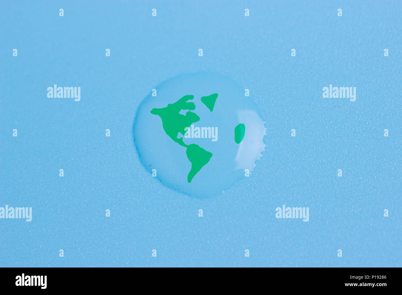 planet earth in a water drop. save water concept Stock Photo - Alamy