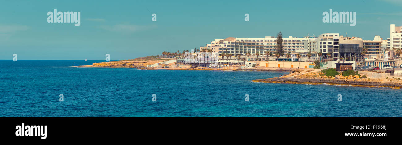 Bugibba malta beach hi-res stock photography and images - Alamy