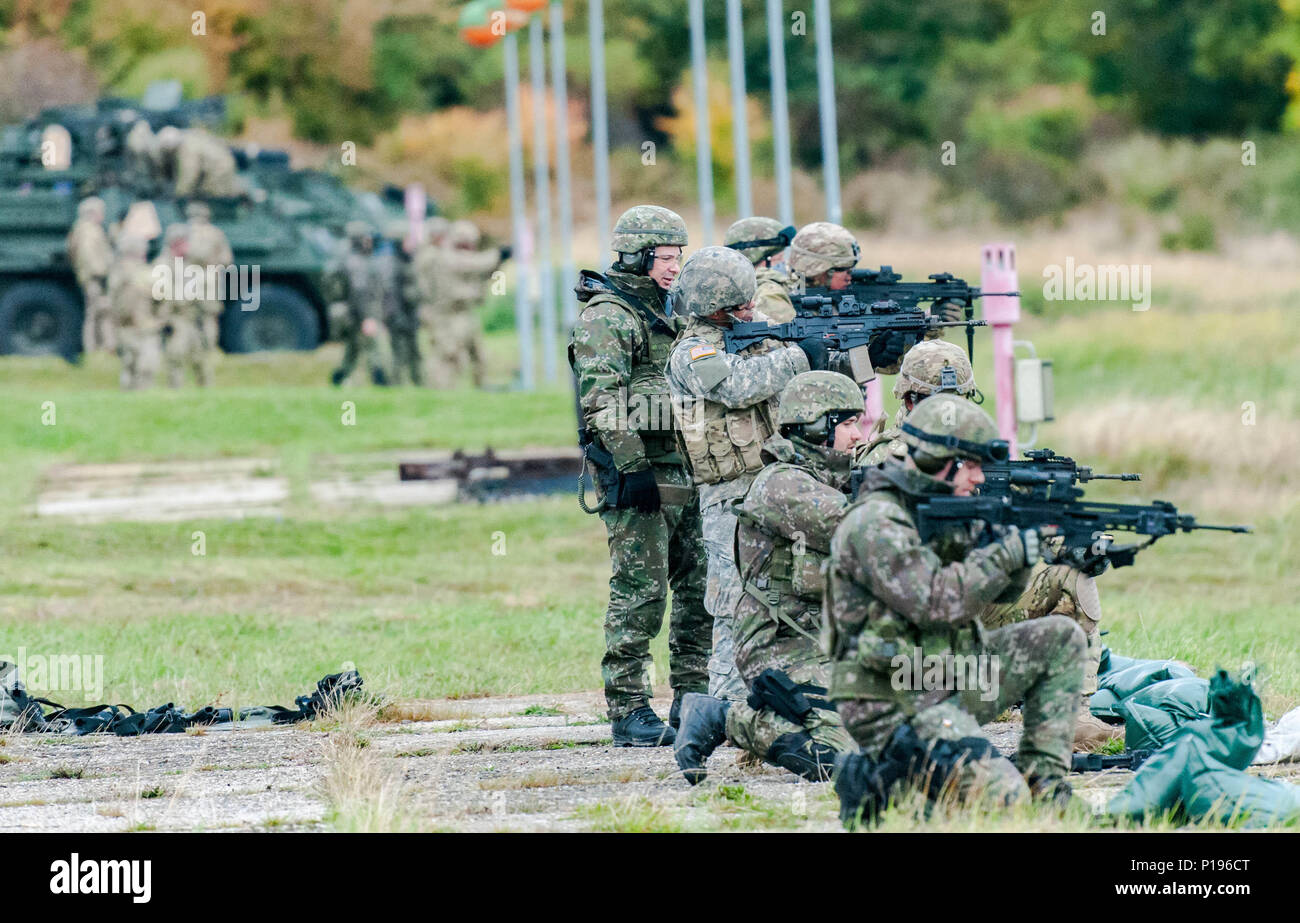 Soldiers from Outlaw Troop, 4th Squadron, 2nd Cavalry Regiment, and ...
