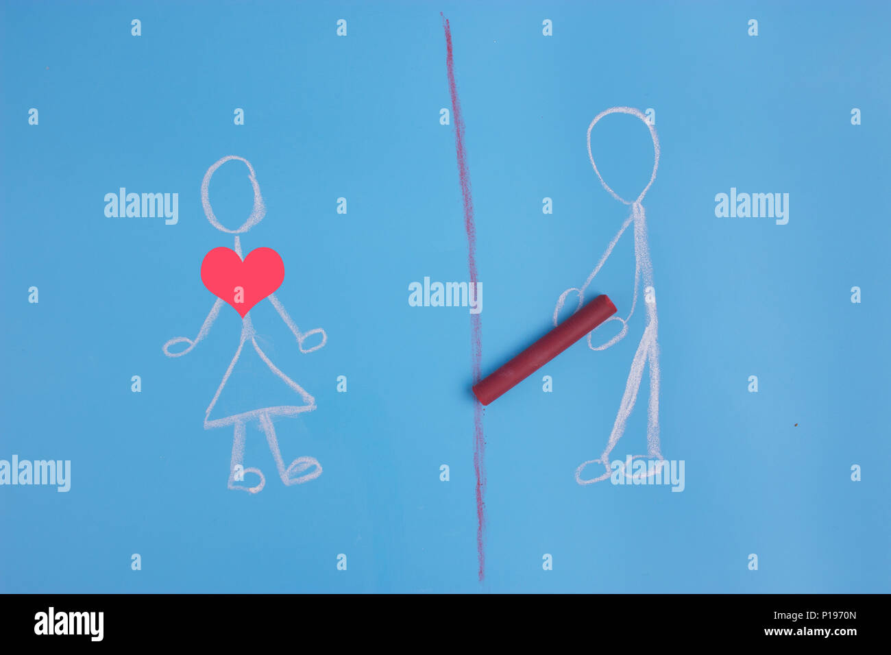 break up concept. border between two people Stock Photo - Alamy