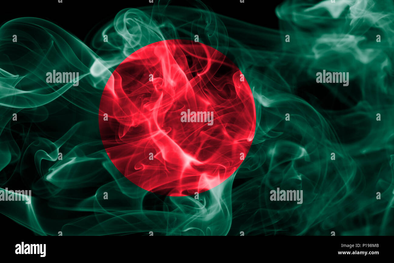 Bangladesh smoke flag Stock Photo - Alamy