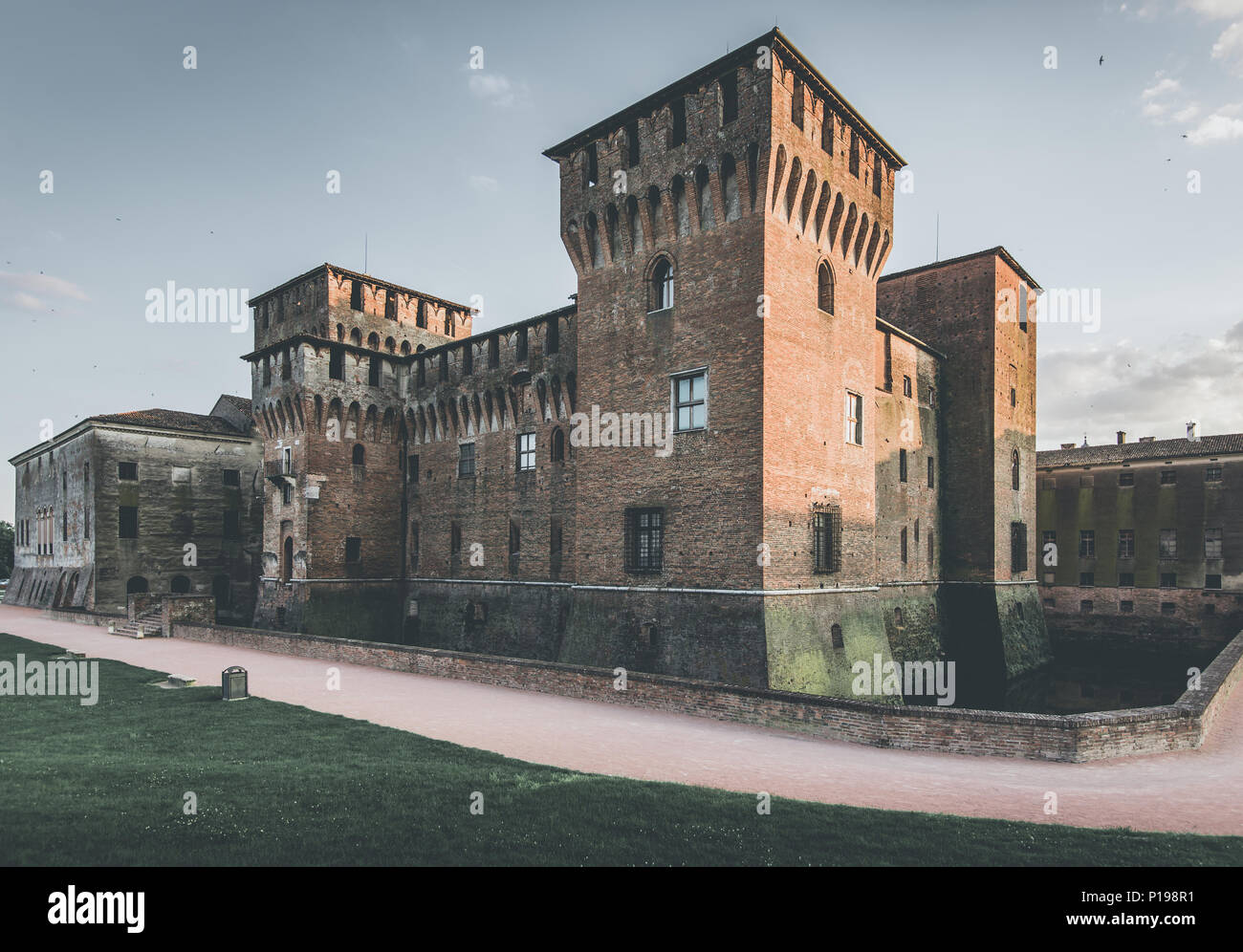 medieval fortress - Gonzaga Saint George castle - Mantua Italy Stock ...