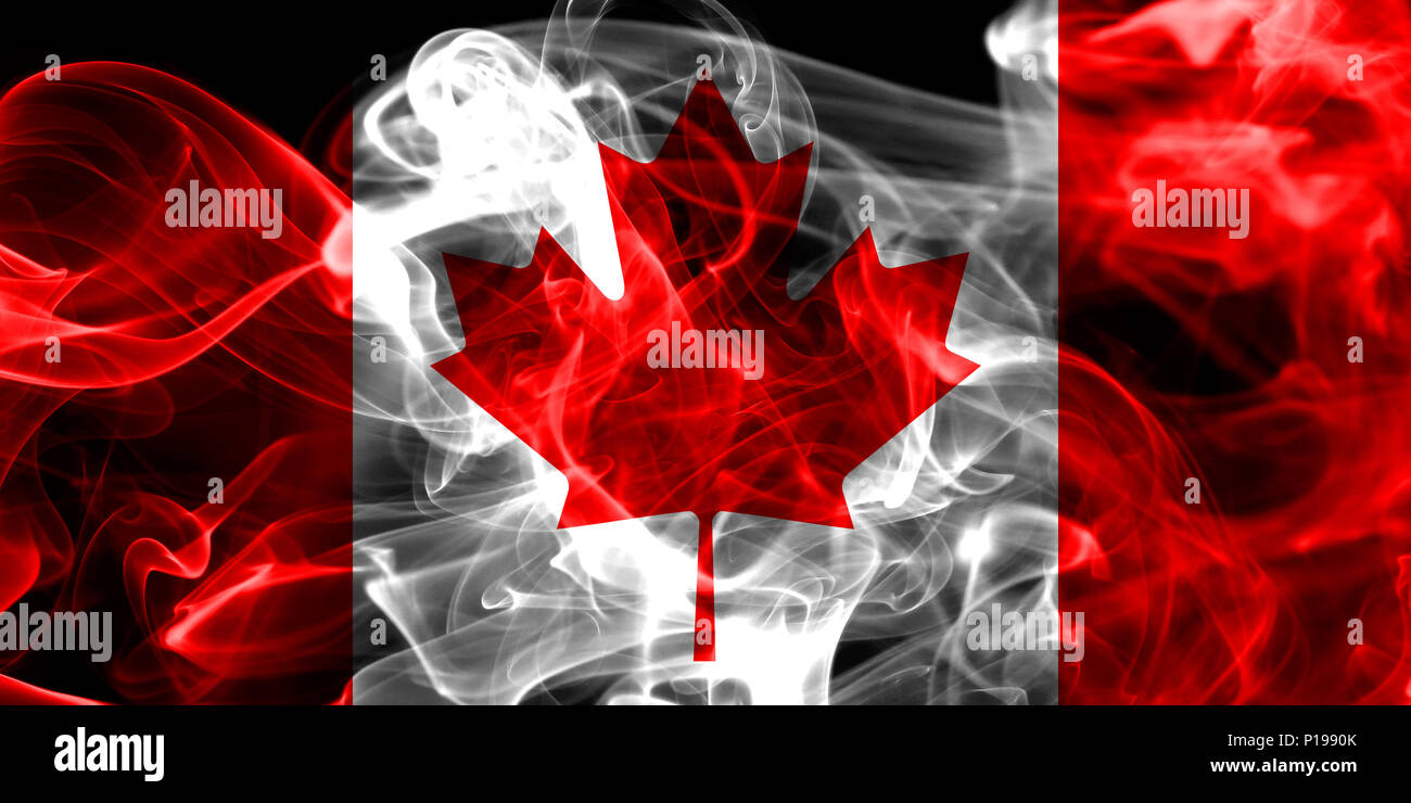 Canada smoke flag Stock Photo - Alamy