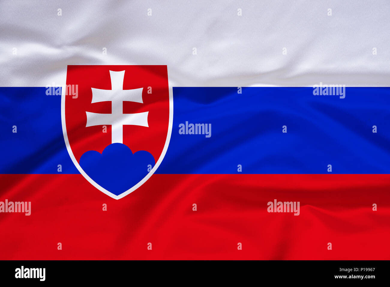 Flag of Slovakia, Flagge von Slowakei Stock Photo - Alamy