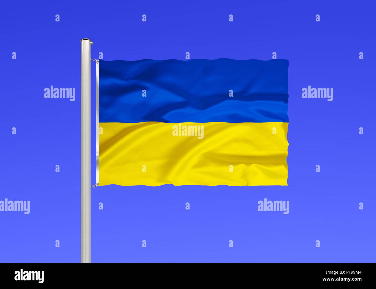 Flag of Ukraine, Eastern Europe, Flagge von Ukraine, Osteuropa Stock ...