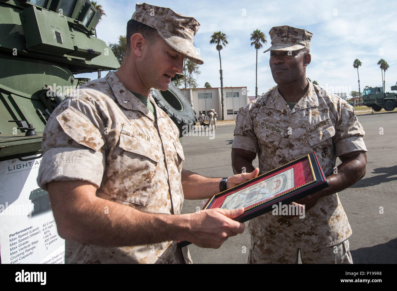 U.S. Marine Col. Anthony Henderson, Commanding Officer of the 13th ...