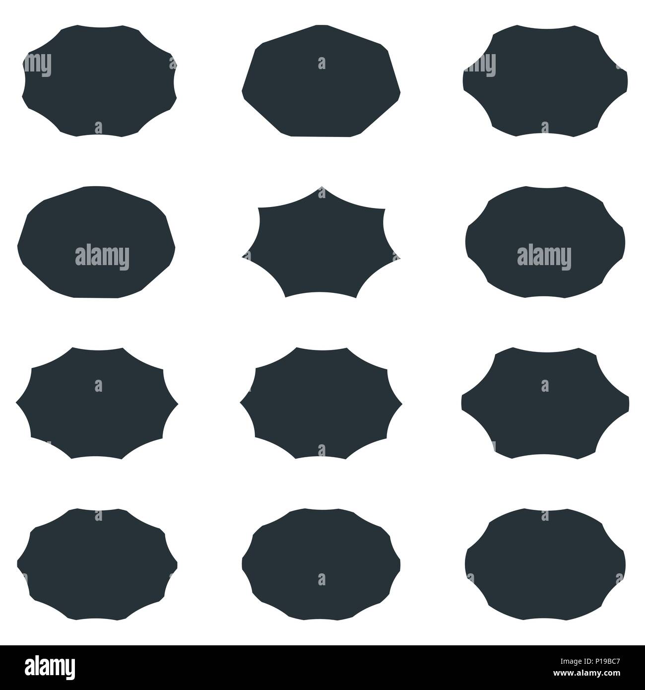 badge frames set Stock Vector Image & Art - Alamy