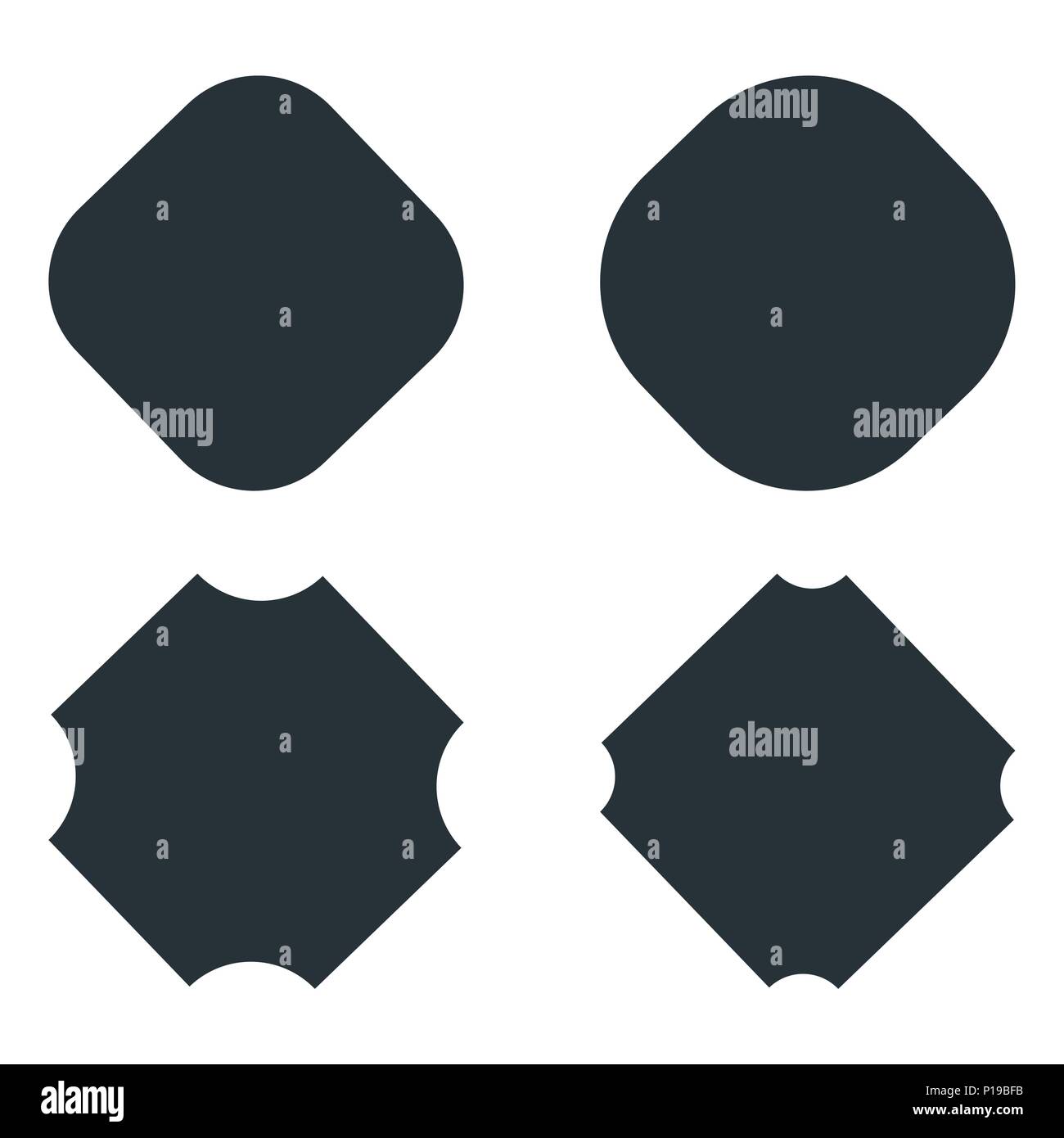 badge frames set Stock Vector Image & Art - Alamy