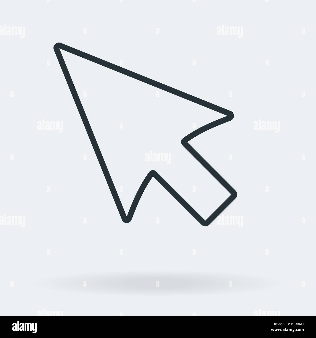 black cursor outline arrow Stock Vector Image & Art - Alamy