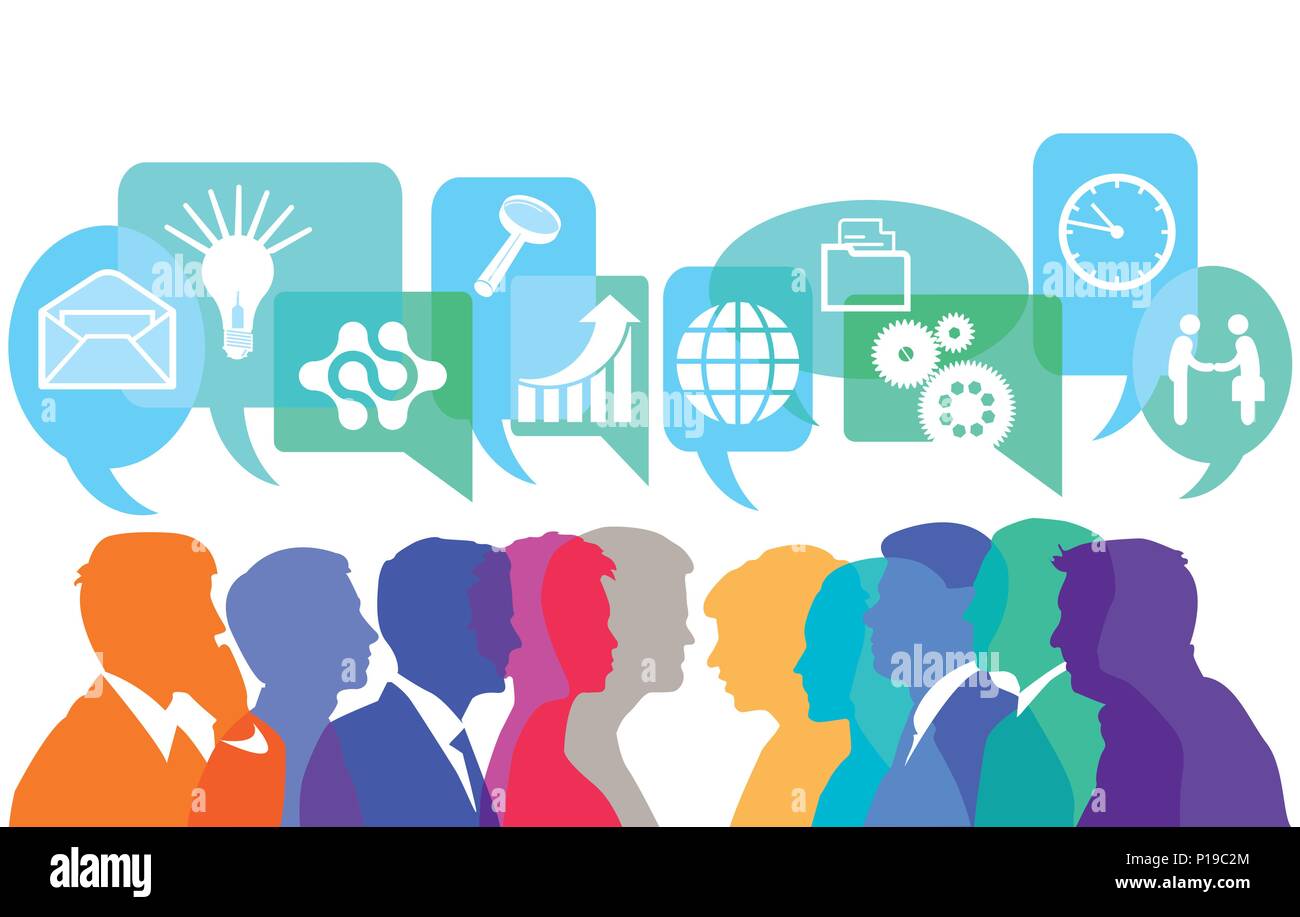 Thinking about communication, illustration Stock Vector Image & Art - Alamy