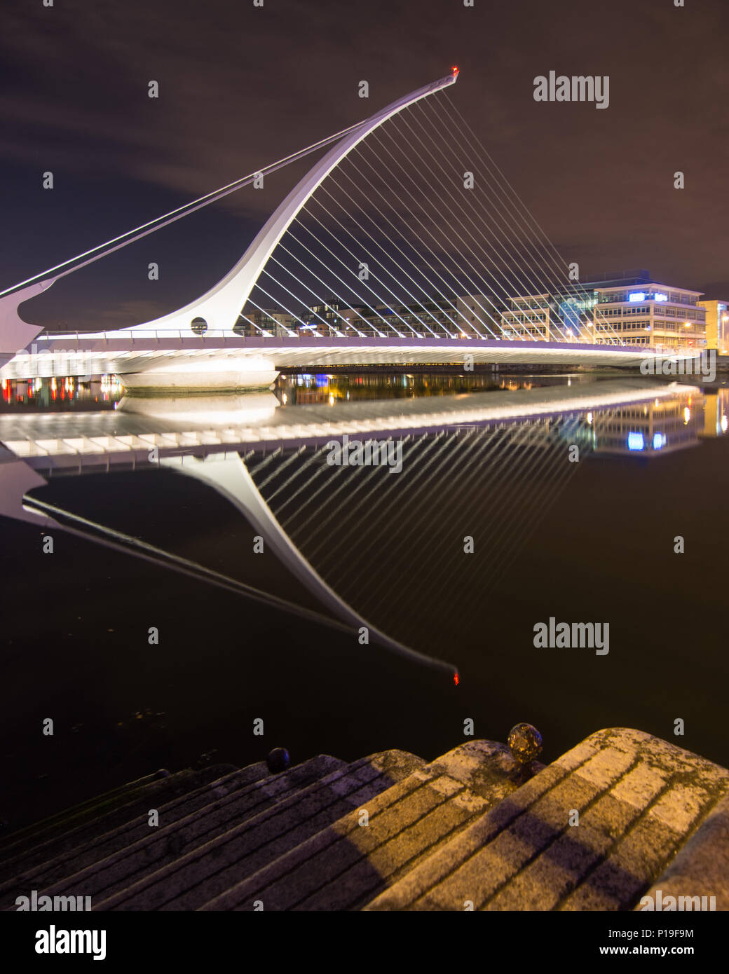 Dublin, Ireland - September 17, 2016: The cable-stayed Samuel Beckett ...