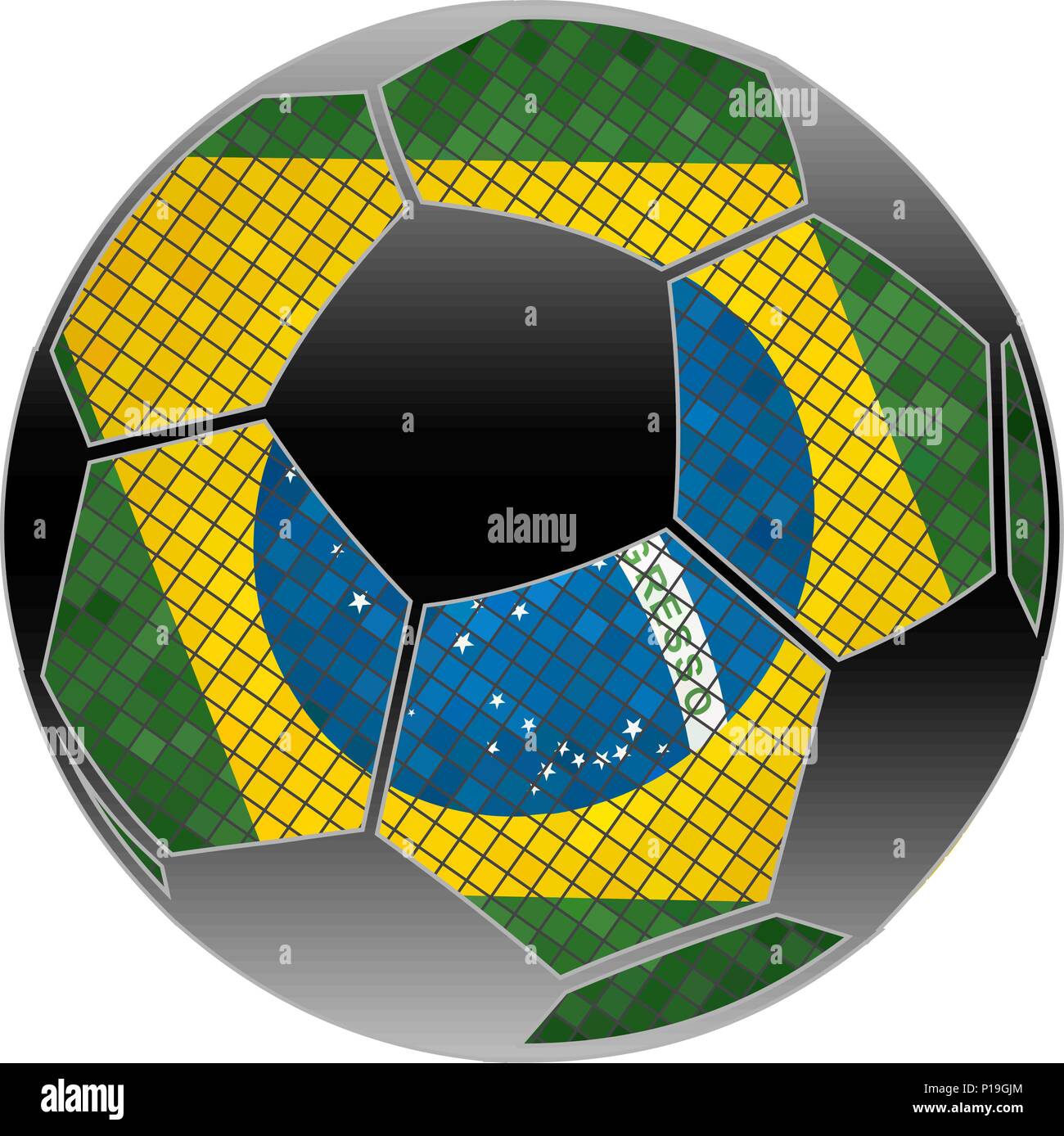 Brazilian flag with soccer ball background - Illustration, Soccer ...