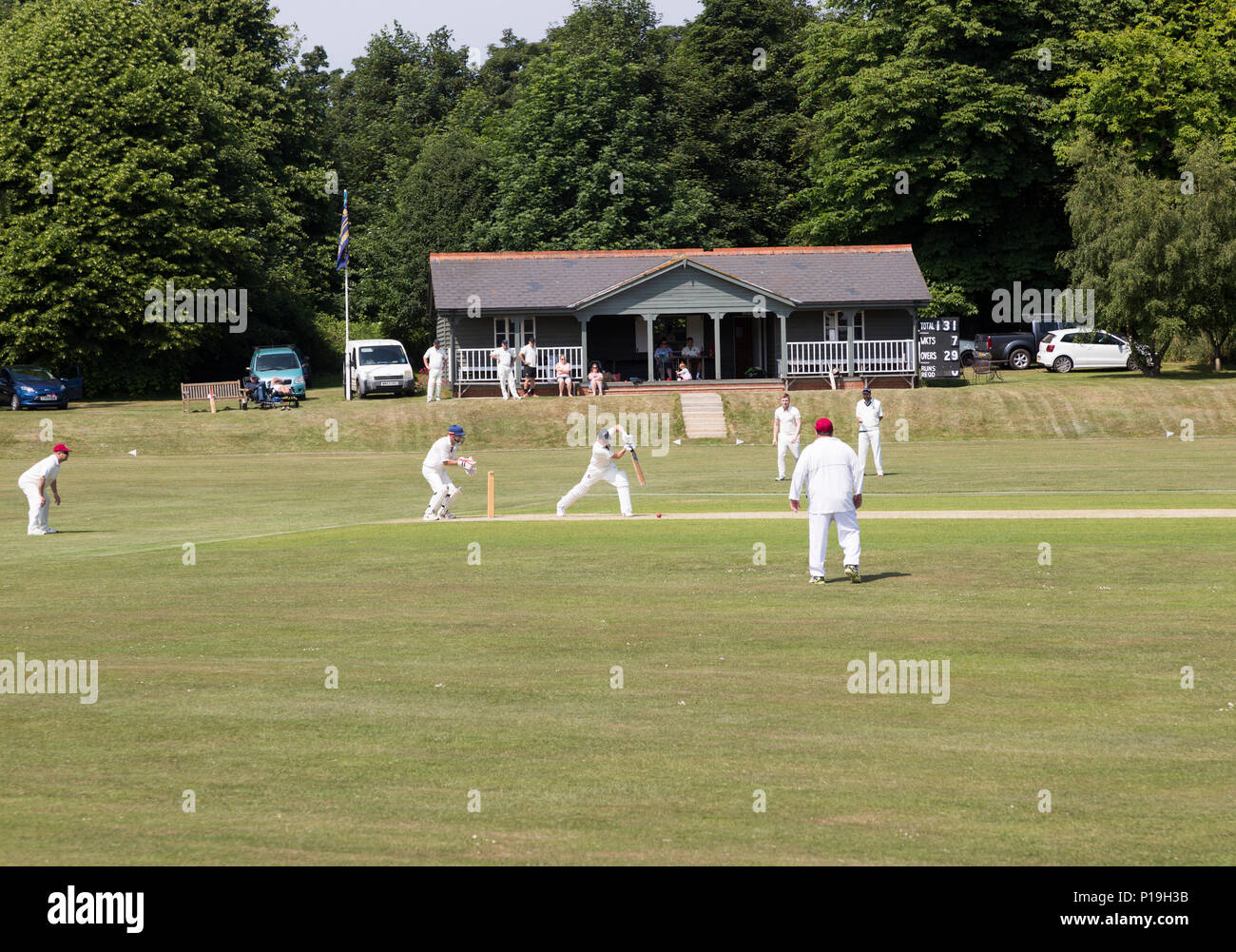 Cricket pavilion scoreboard hi-res stock photography and images - Alamy