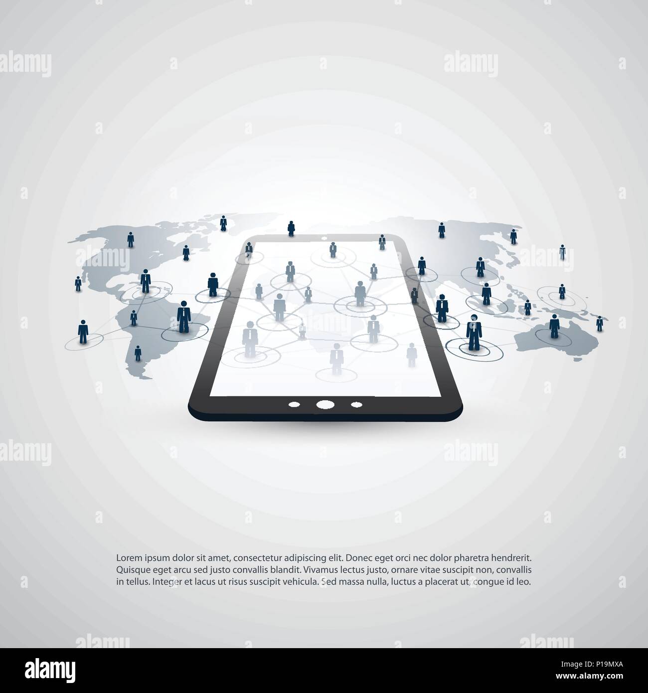 Networks Business Connections Abstract Cloud Computing And Global