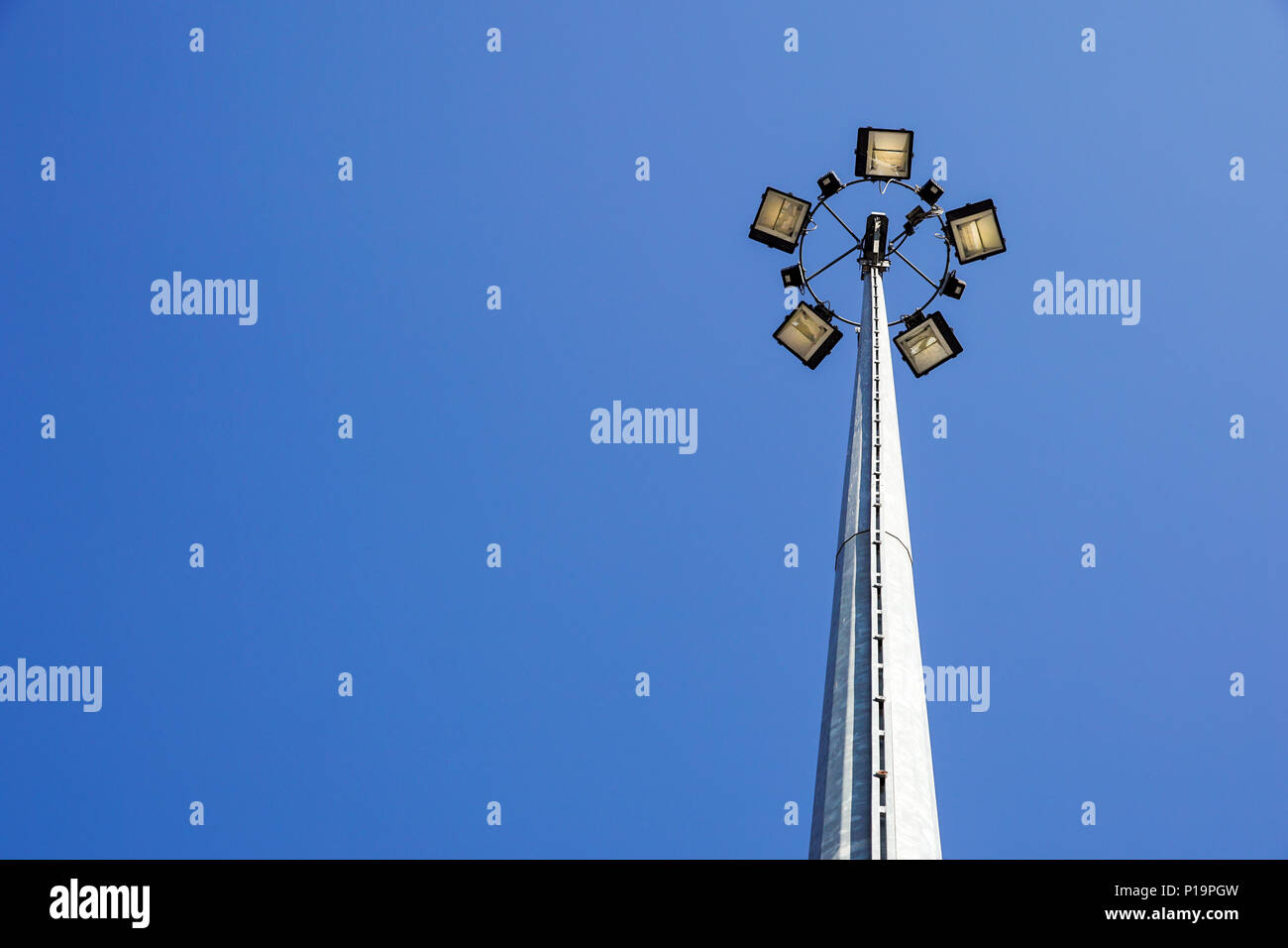 Ground light pole on blusky background Stock Photo - Alamy