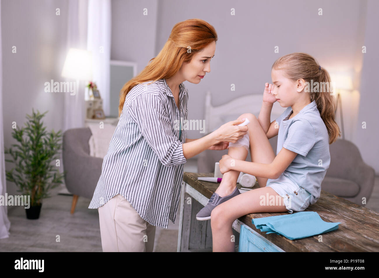 Professional nice nurse working Stock Photo - Alamy