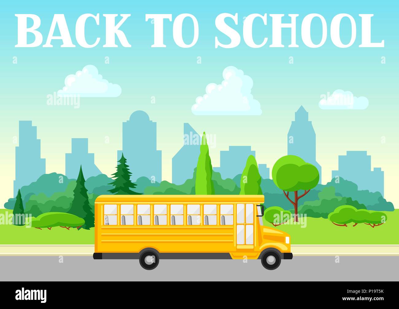 Illustration of school bus Stock Vector Image & Art - Alamy