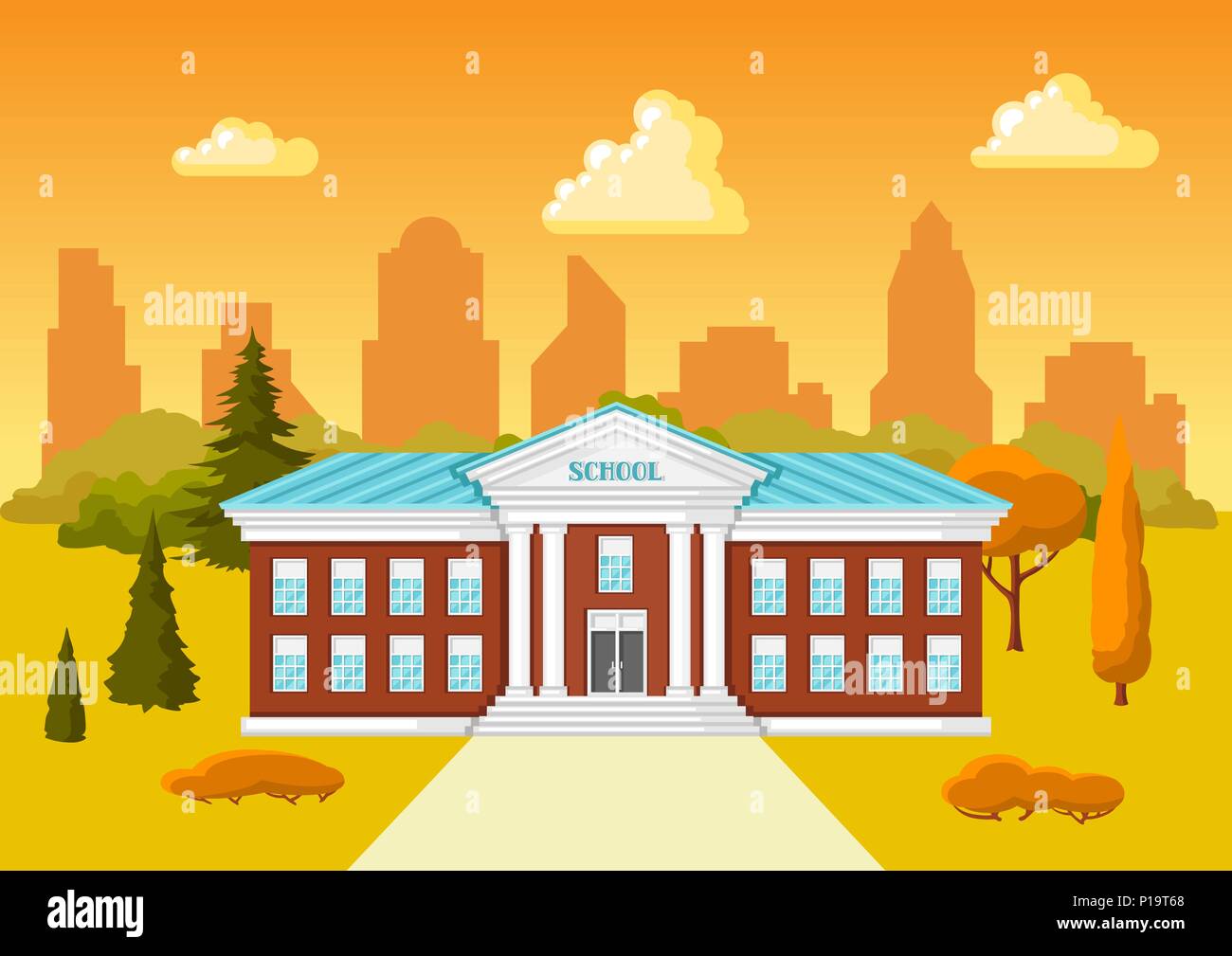 Building back facade Stock Vector Images - Alamy