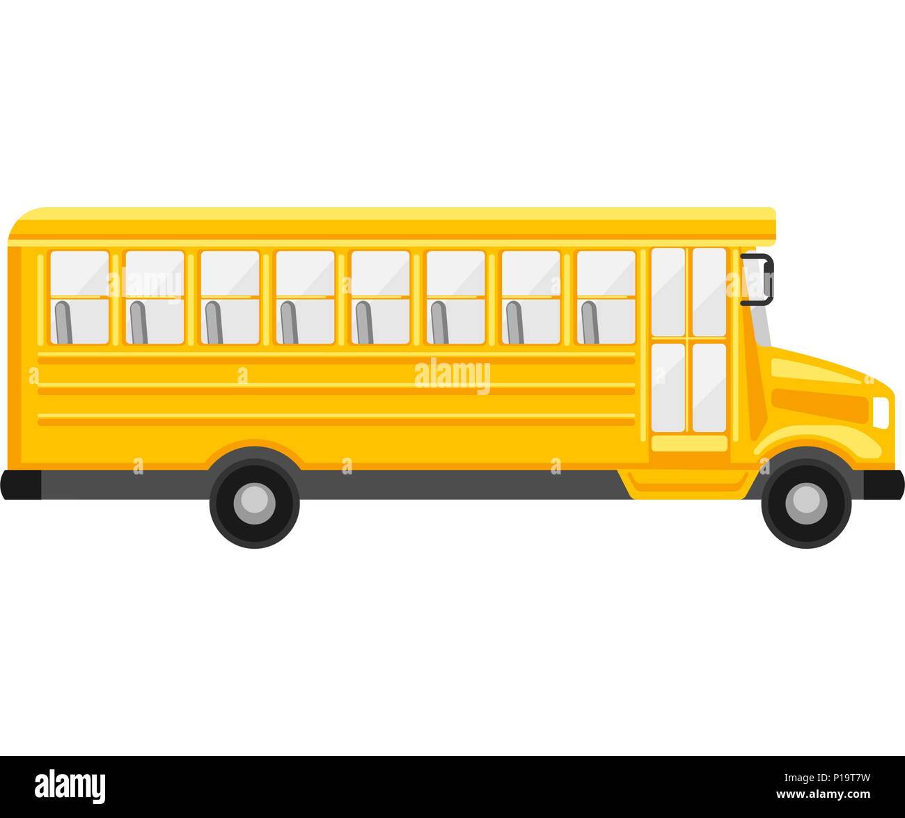 School Bus Side View Right