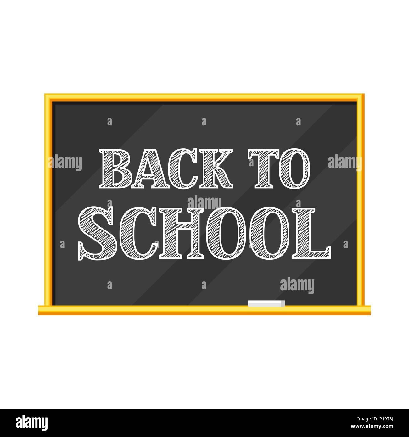 Blackboard illustration. Back to school lettering Stock Vector Image ...