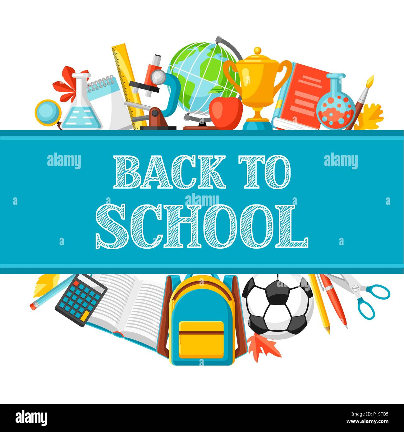 Childhood back school concept Stock Vector Images - Alamy