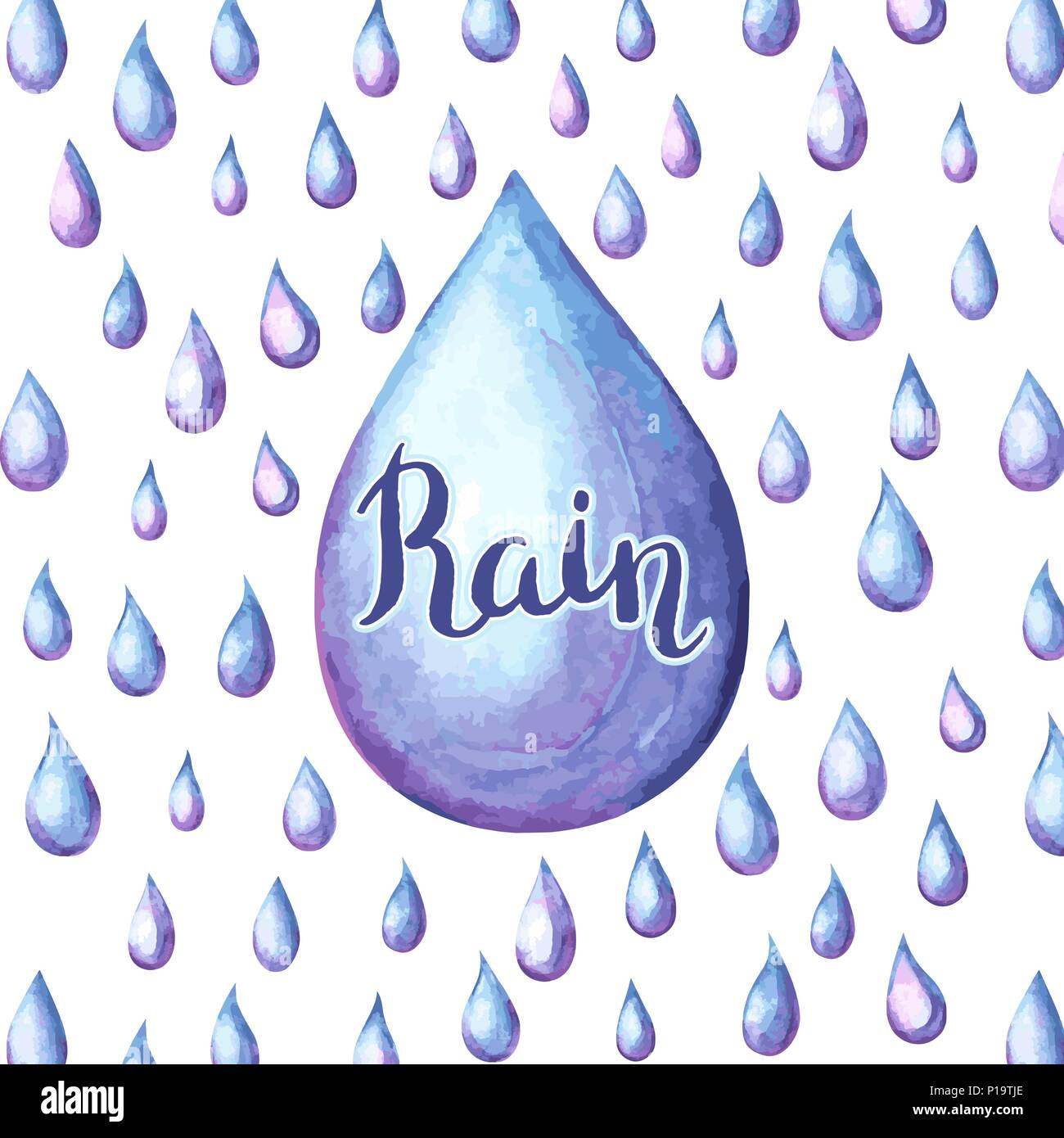 Watercolour raindrops hi-res stock photography and images - Alamy