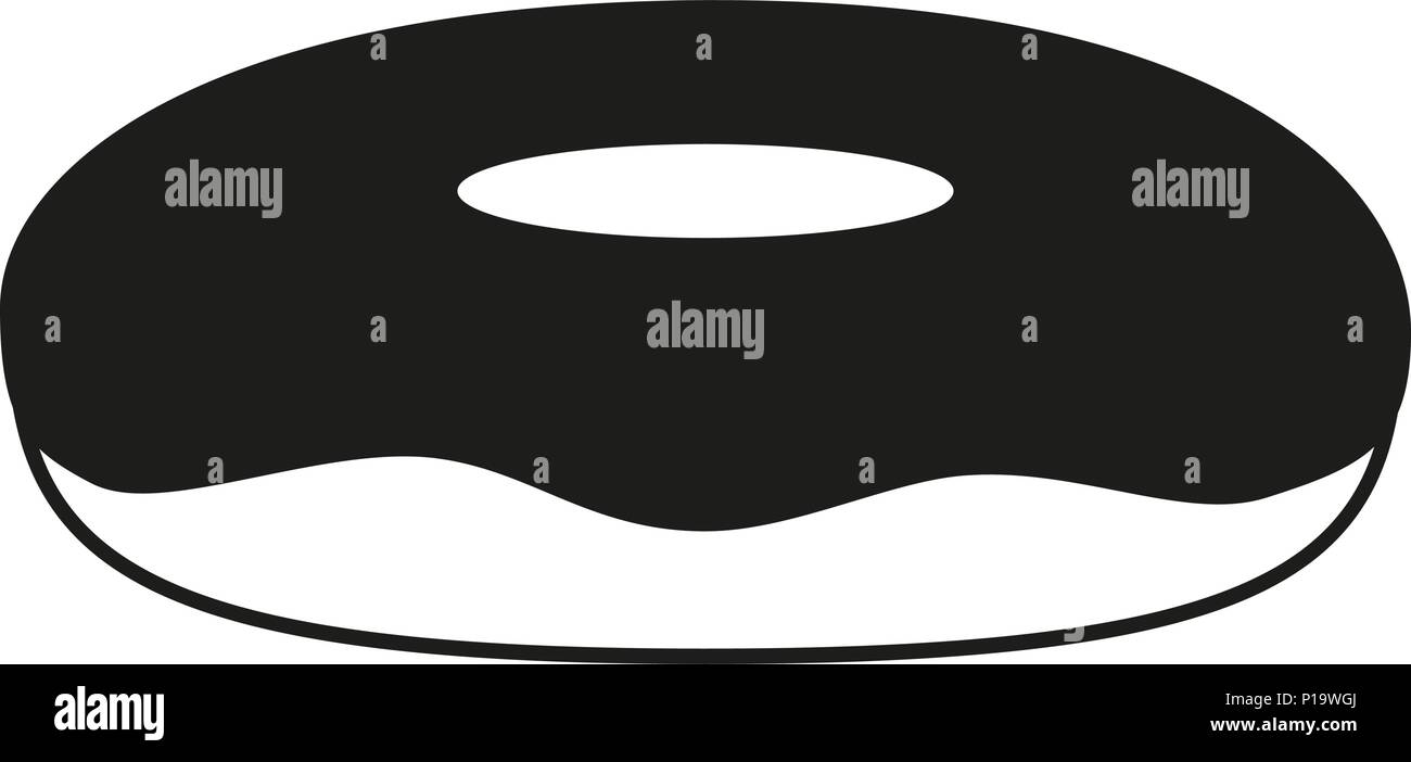 Black and white donut side view silhouette Stock Vector Image & Art - Alamy