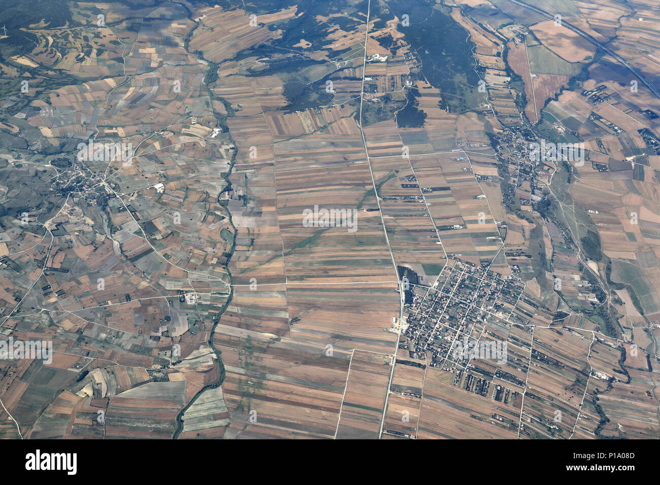 Aerial view of rural landscape Stock Photo - Alamy