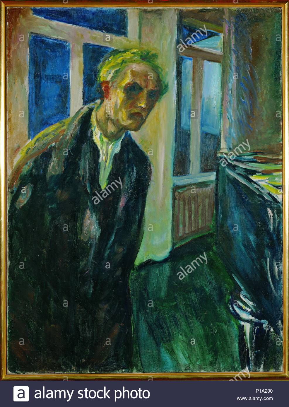 Edvard Munch Self Portrait Stock Photos & Edvard Munch Self Portrait ...