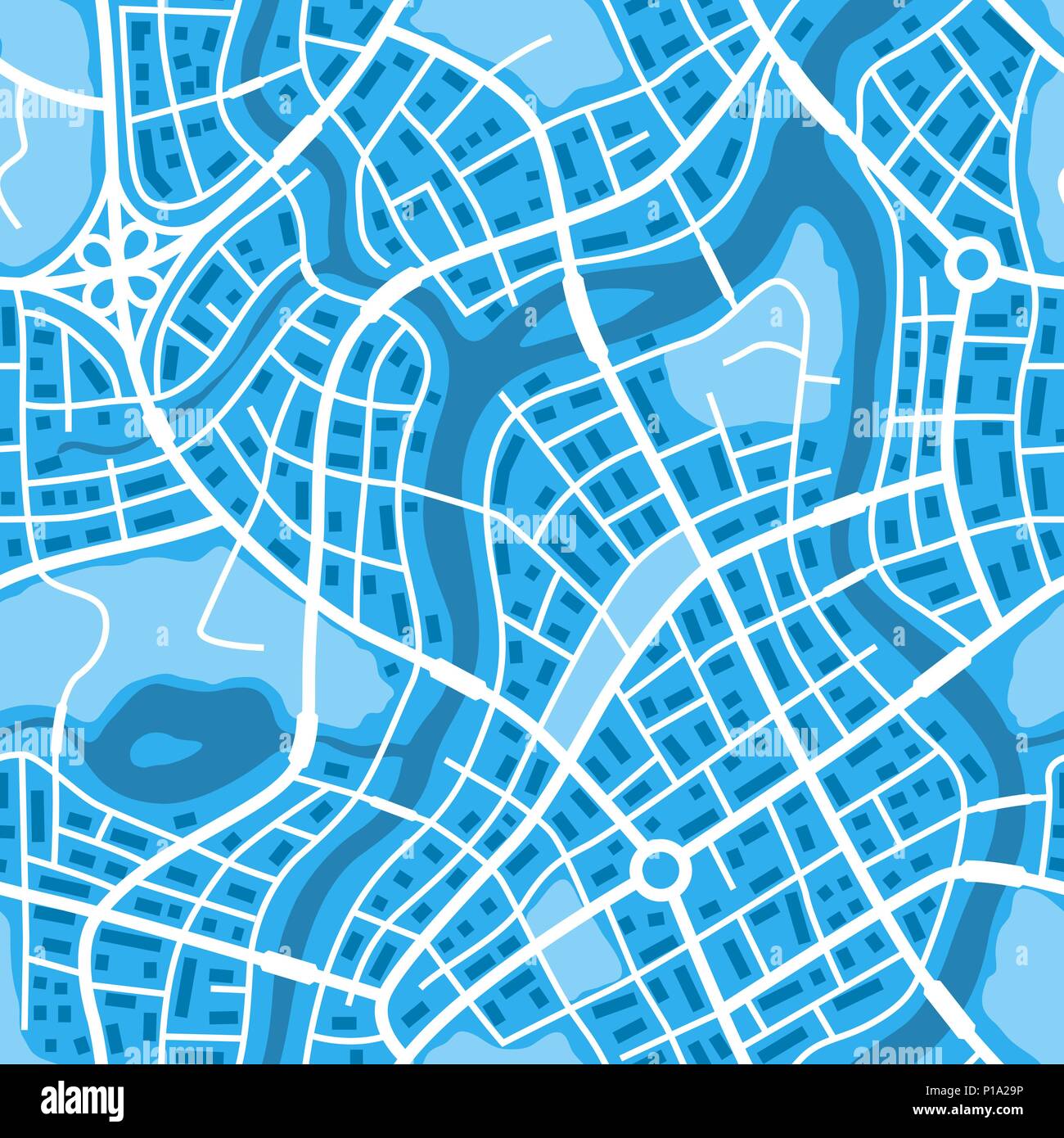 Abstract city map seamless pattern Stock Vector Image & Art - Alamy